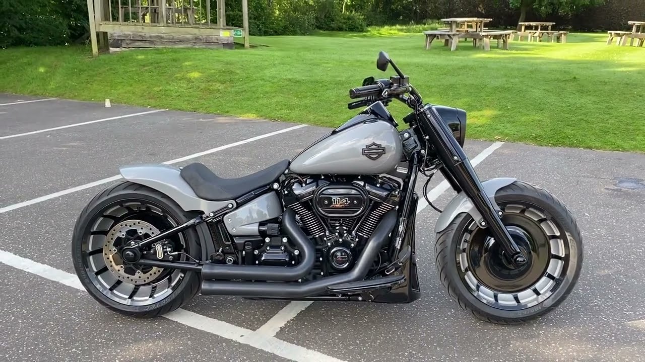 2019 Custom Harley-Davidson FLFBS Softail Breakout in Nardo Grey - YouTube