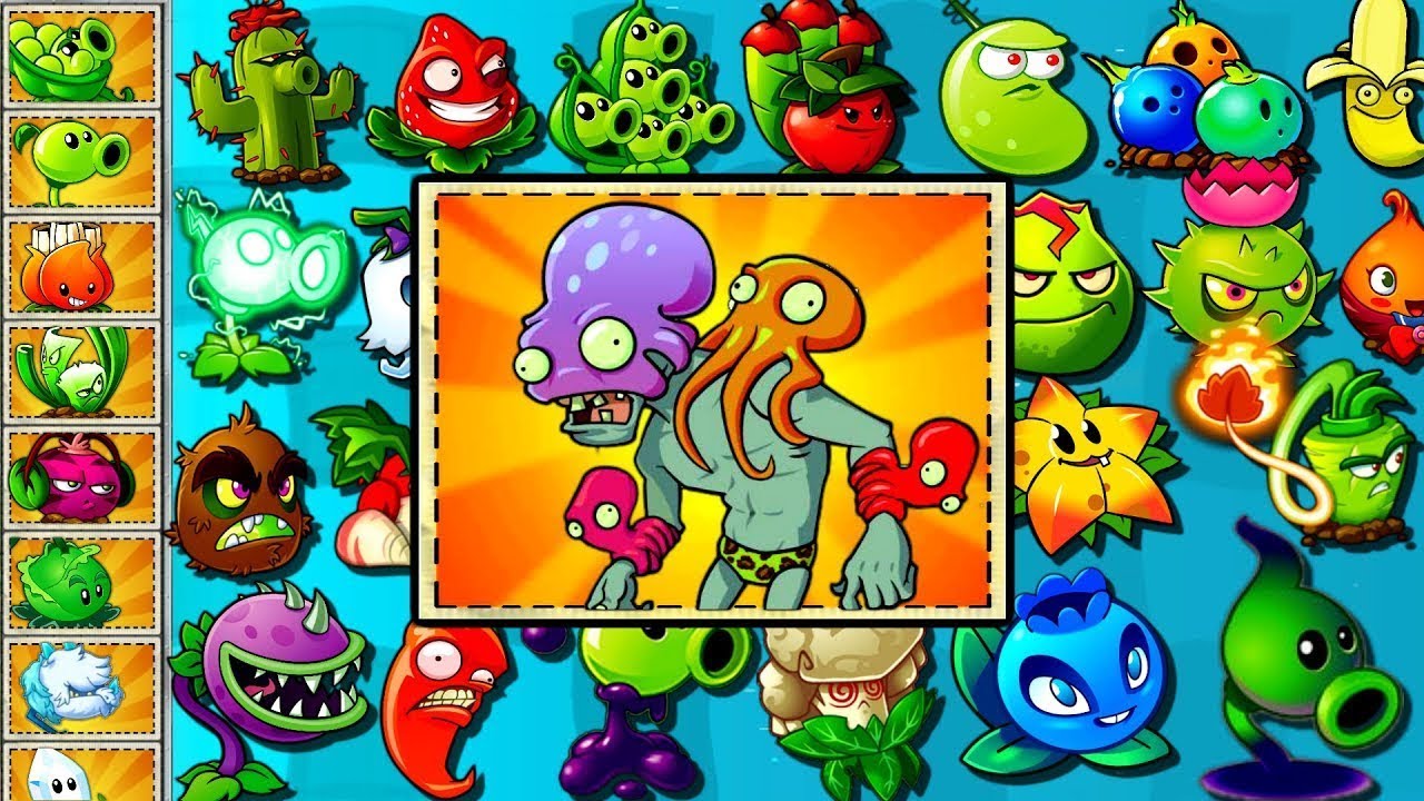 Plants vs Zombies 2 Every Plants Power Up Vs Octo Zombie - YouTube