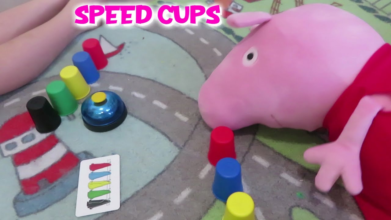 Peppa Pig juega a Speed Cups juego de mesa | Vídeos de Peppa Pig en ...
