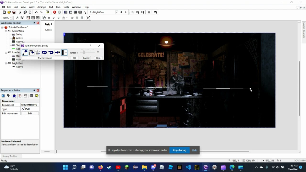 How to make a fnaf fan game in clickteam fusion 2.5 (Part 2) - YouTube