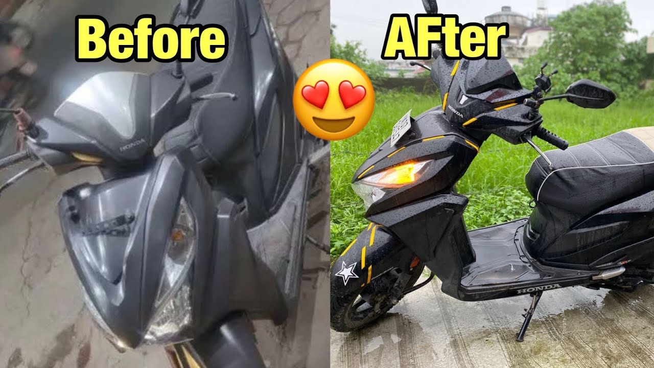 Modified Honda Grazia 😍 | scoty modified sticker #modified #honda - YouTube