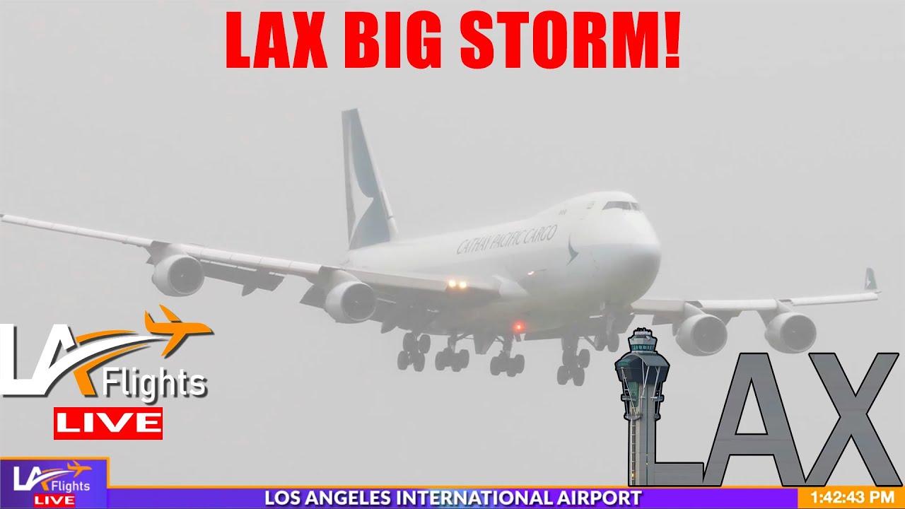 🔴LIVE BIG LAX STORM! | LAX LIVE | LAX Plane Spotting - YouTube