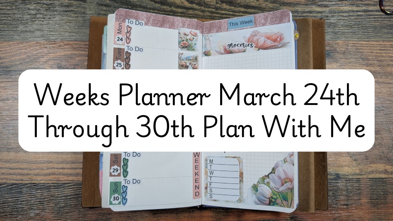 Weeks Planner March 24th Through 30th Plan With Me - YouTube
