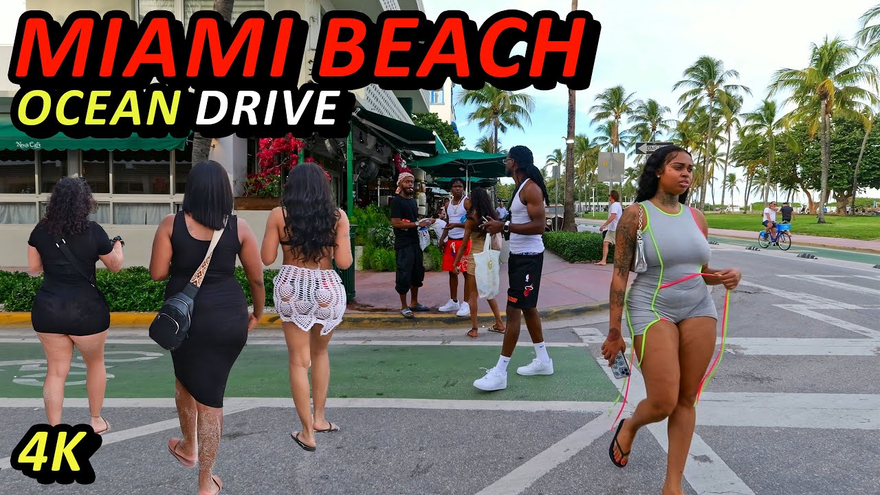 Miami Beach Walking Ocean Drive Youtube
