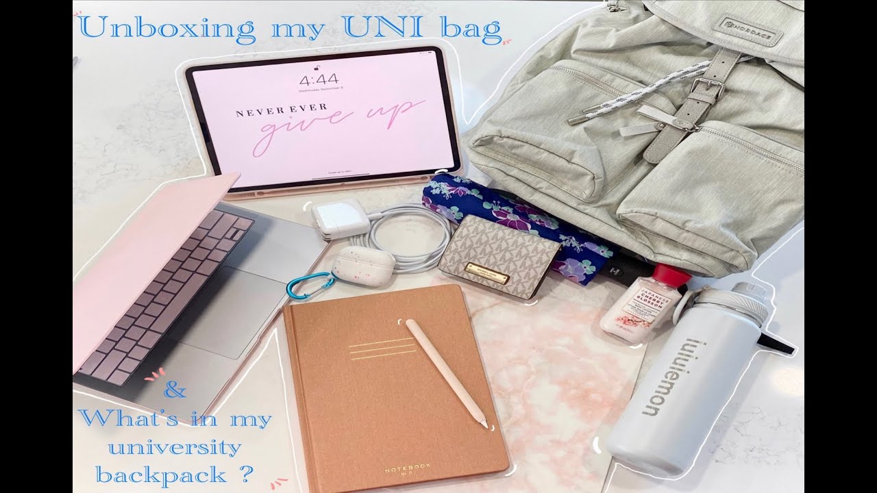 Unboxing my university bag | WHAT'S IN MY UNI BACKPACK? - YouTube