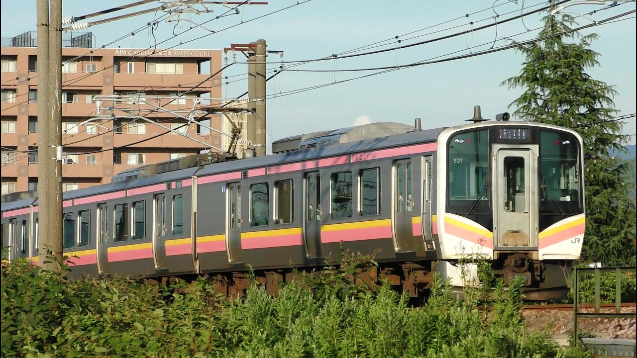 E129系B21編成【4K】信越本線快速直江津行き3374M - YouTube