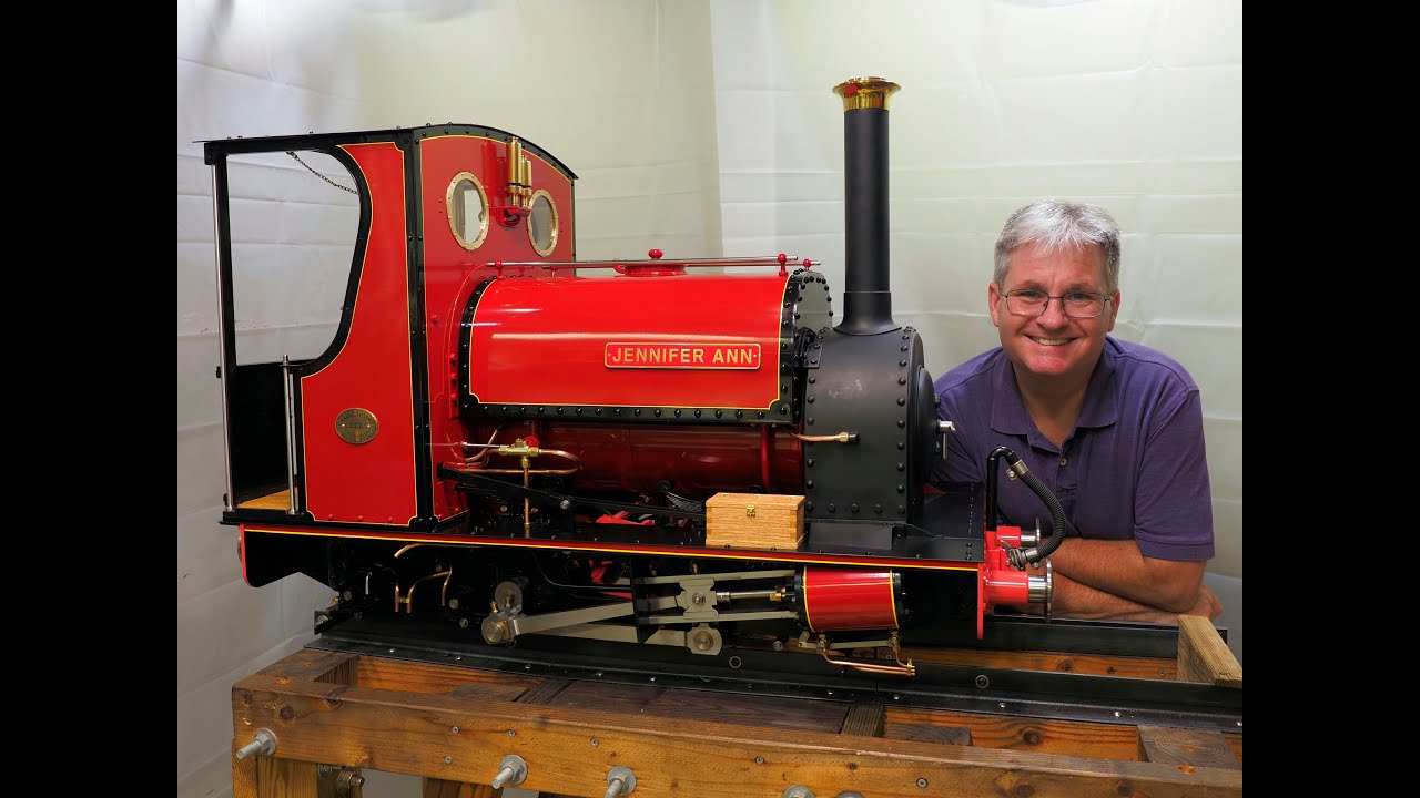First steaming of a 3" scale Hunslet quarry-locomotive "Jennifer Ann ...