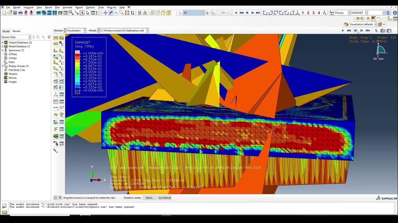 Finite element analysis OF RCC Slab PART -3 IN ABAQUS CAE - YouTube
