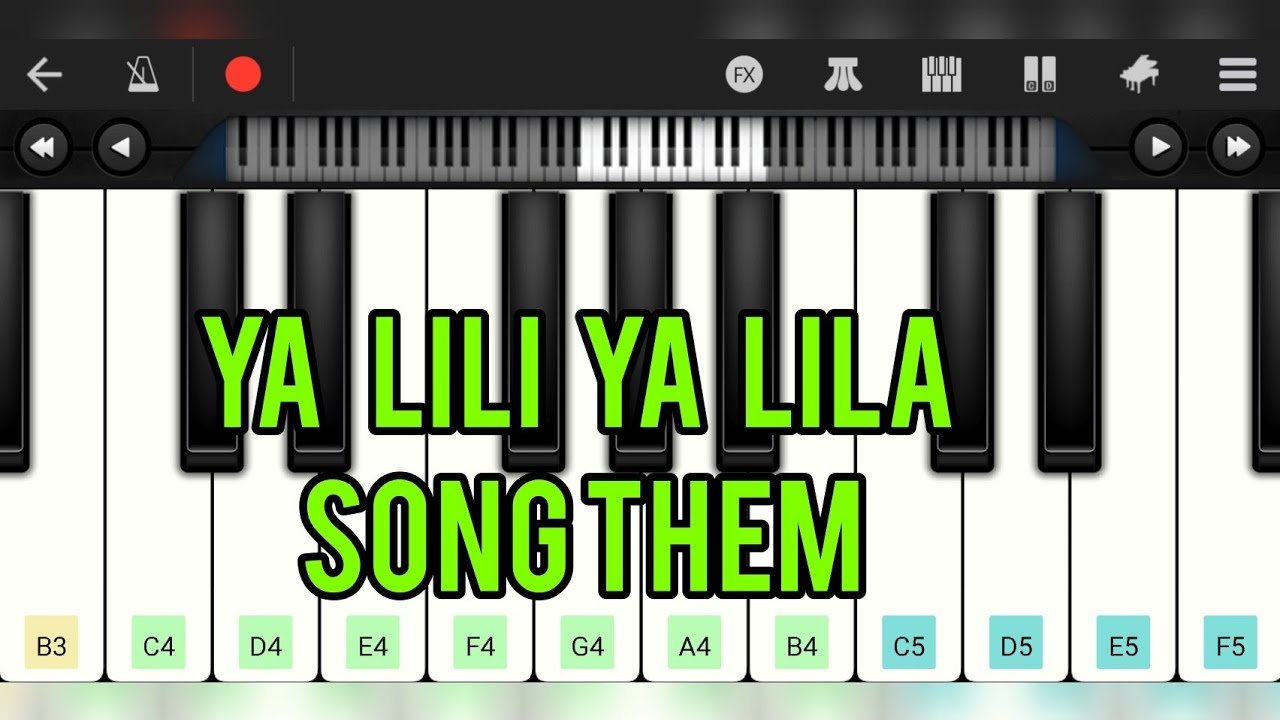 Ya lili ya lila song them | mobile piano tutorial | walkband - YouTube