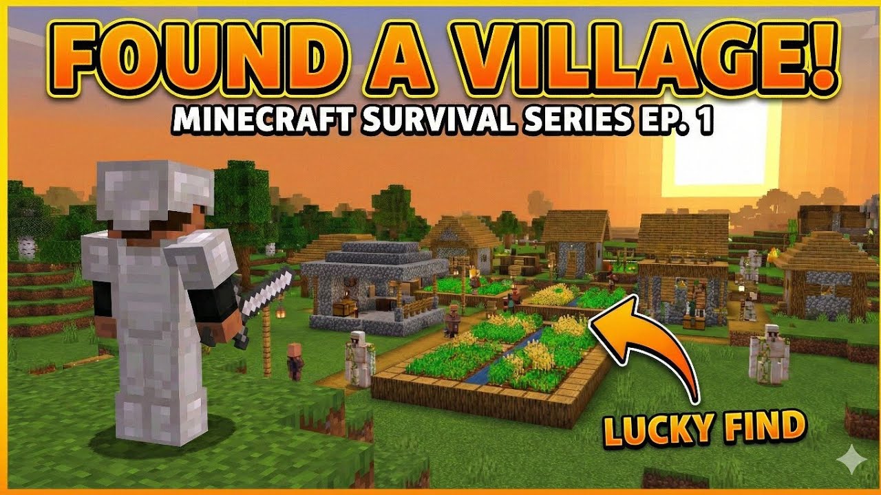 Best Start In Minecraft Survival World | Found Diamonds & Village ...