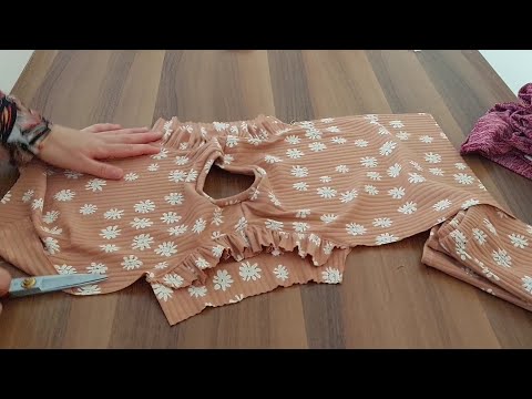 herkesin kolaylkla yapabileceği bi takım🫣hazır giyim kalıbı kullanarak çocuk takım dikiyoruz🫶2-3 yaş