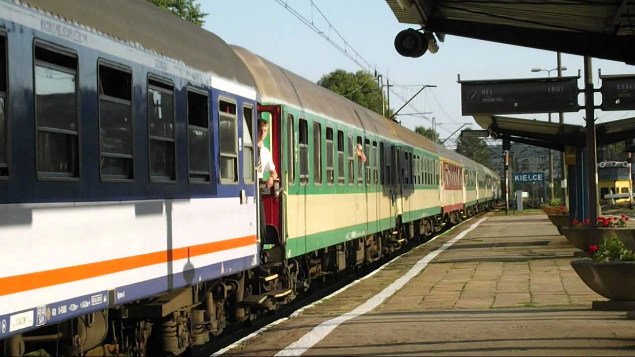 Pociąg TLK Mierzeja złapany na stacji w Kielcach EU07-306 - YouTube