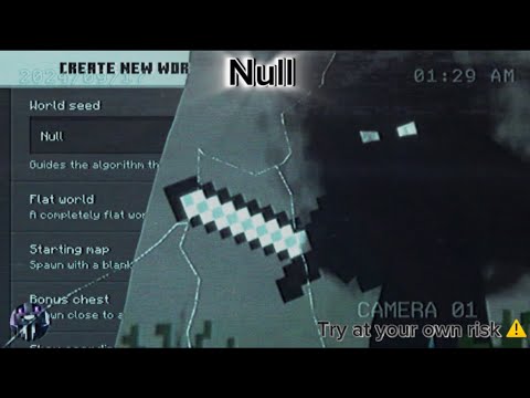 Do NOT join the "Null" Seed in minecraft | Haunted seed!😱 - YouTube