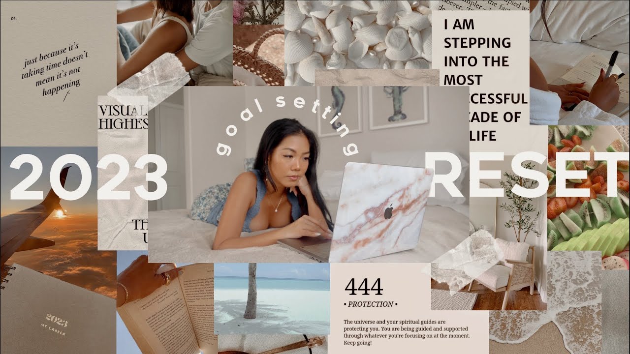 2023 Reset: creating my vision board, manifestation, new planner, doing ...