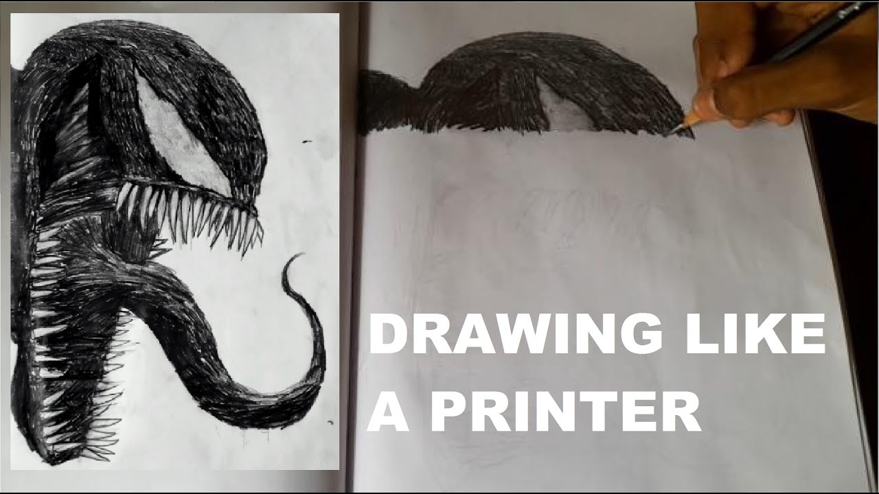 How to draw like a printer - YouTube