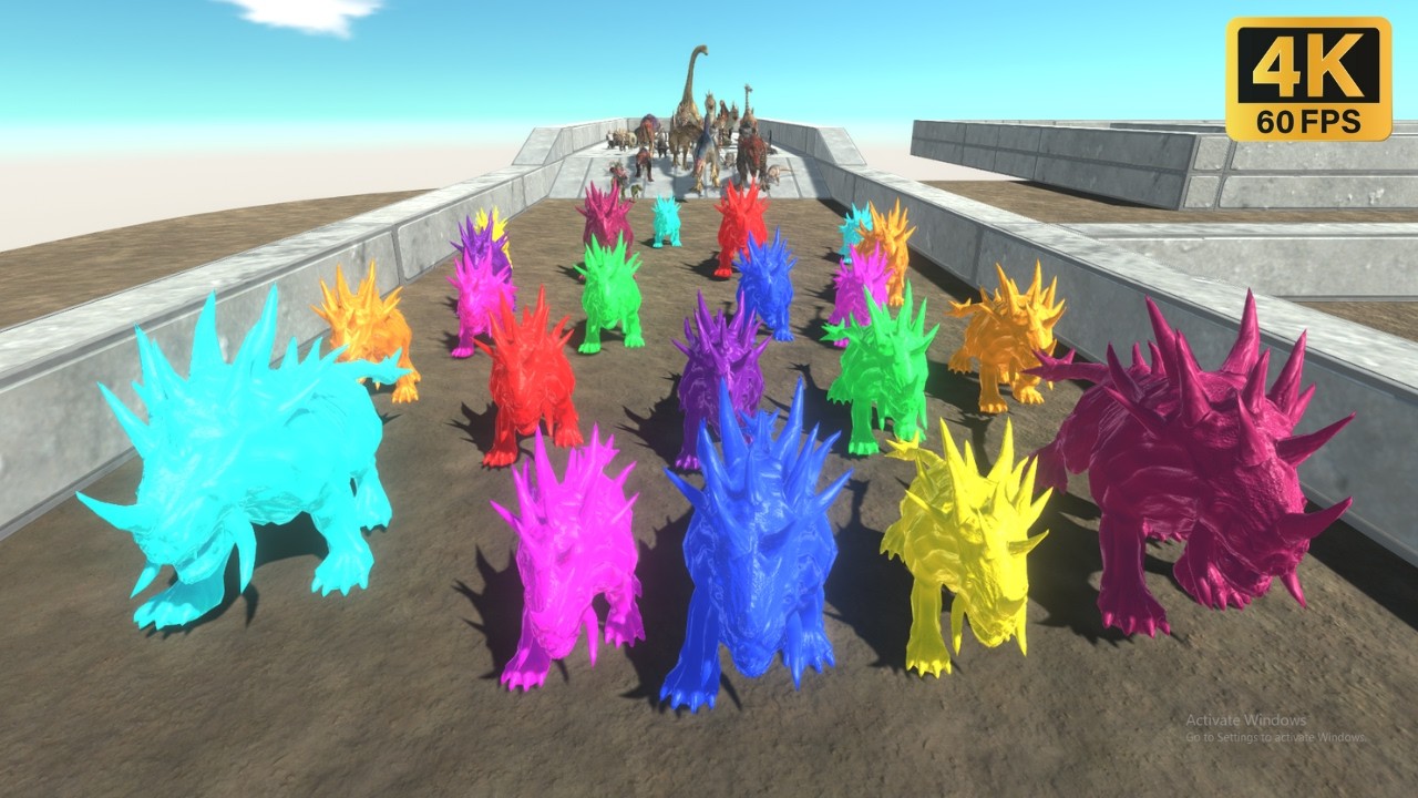 Race to eat 20 Neon Hellhounds - Animal Revolt Battle Simulator - YouTube