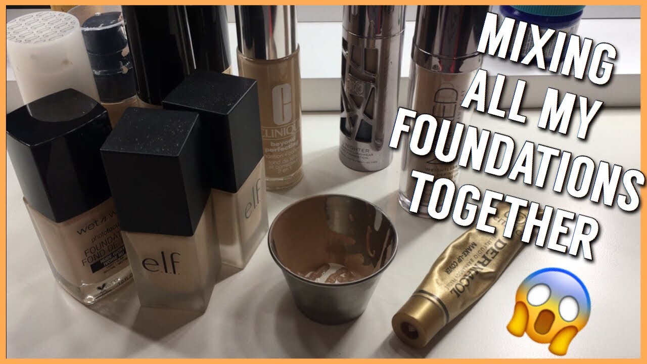 MIXING ALL MY FOUNDATIONS TOGETHER | Kyla Diana - YouTube
