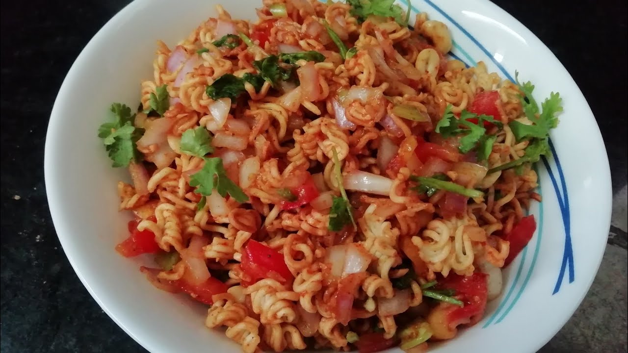 Maggi Bhel Recipe - Instant 5 Minute Snack Noodles CookingShooking ...