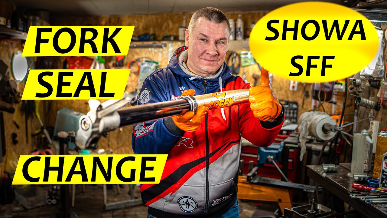 HOW TO CHANGE FORK OIL SEALS SHOWA SFF FORK. FORK REBUILD AND FULL ...