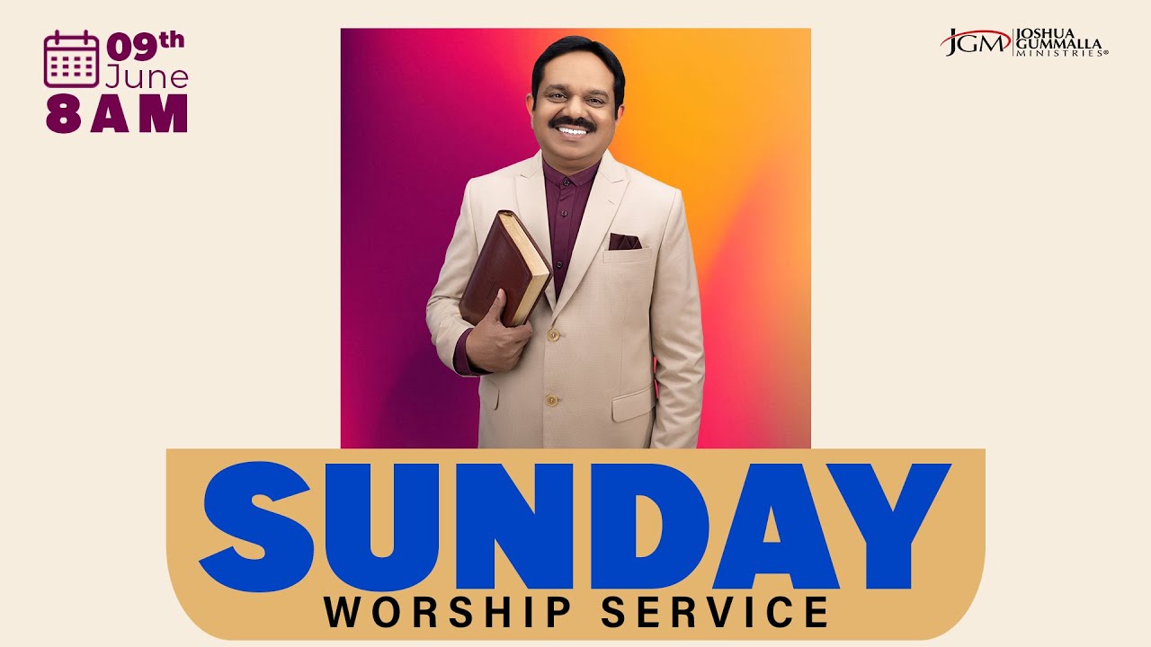 LIVE: SUNDAY WORSHIP SERVICE ఆదివారం ఆరాధన 09.06.2024 | 8AM JOSHUA ...