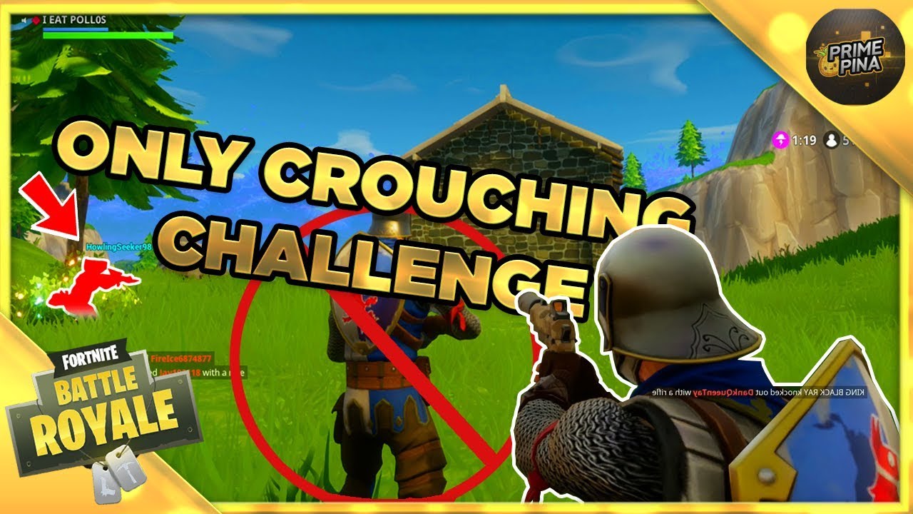 ONLY CROUCHING CHALLENGE!! [FORTNITE BR] *INSANE* - YouTube