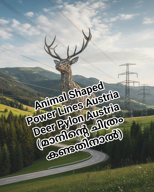 Animal Shaped Power Lines Austria Deer Pylon Austria (മാനിൻ്റെ ചിത്രം ...