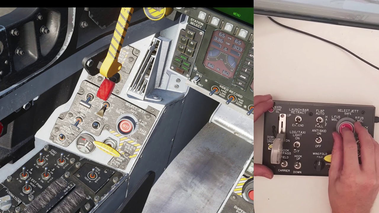 F18 Landing Panel with Hook & Wingfold - YouTube