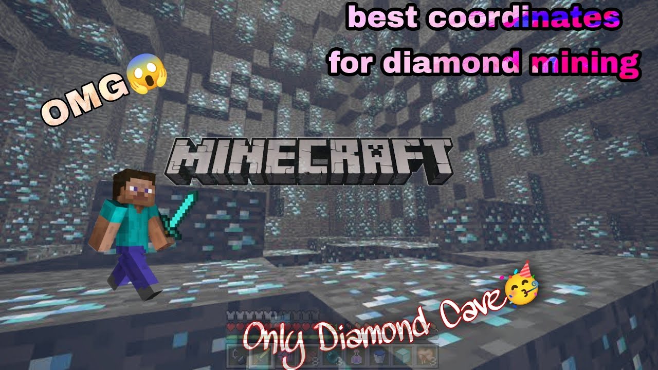 Minecraft gameplay | Cave full of diamonds | Best coordinates to find ...
