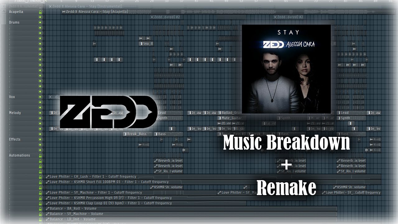 How To Produce "Zedd - Stay (ft. Alessia Cara)" [FL Studio 20 Music ...