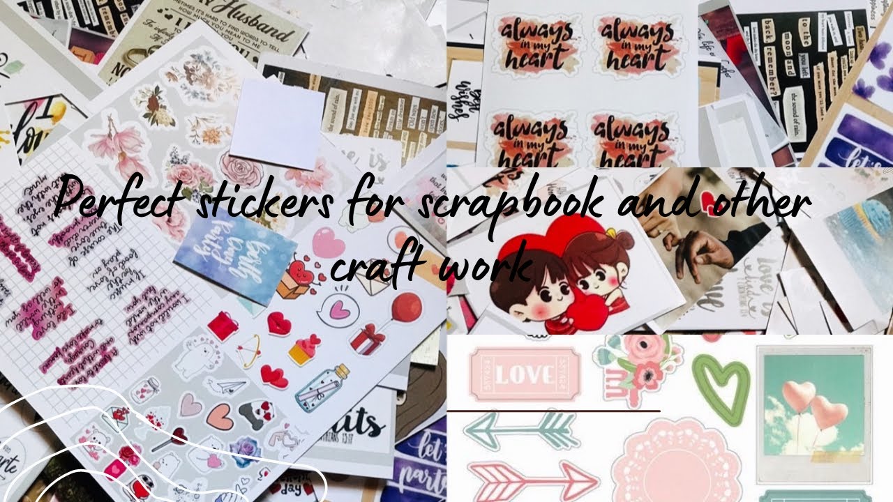 Handmade scrapbooking stickers/customized sticker tutorial/sticker ...