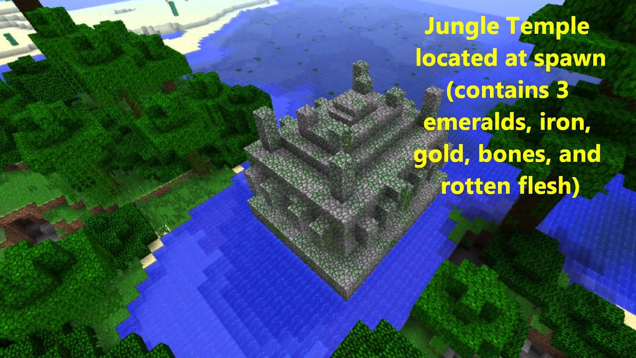 Minecraft 1.5.2. EPIC Seed: "Katie" (TEMPLE! EMERALDS!! CAVES GALORE ...
