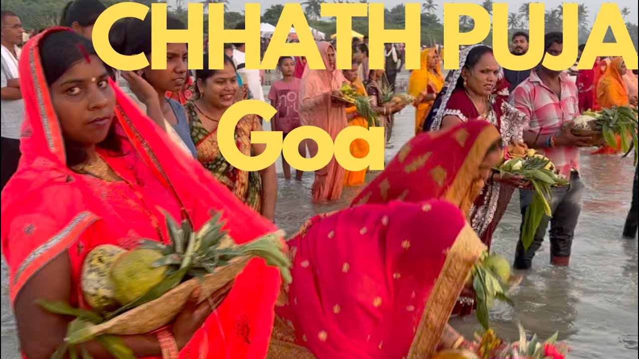 Goa Hindu Festival Chhath Puja 2024 Colva Beach Dala Chhath Suryasasthi ...