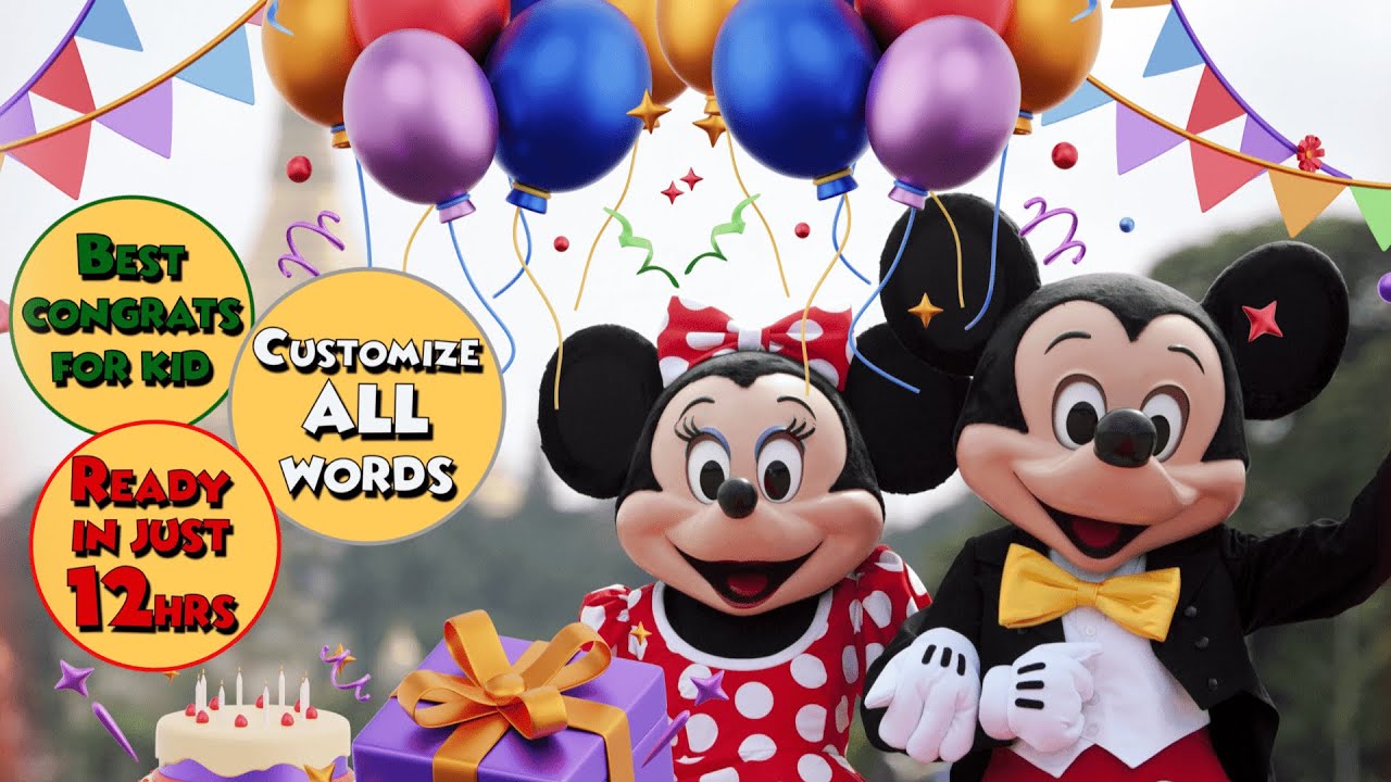 BIRTHDAY GREETINGS: MICKEY AND MINNIE MOUSE VIDEO MESSAGE - YouTube