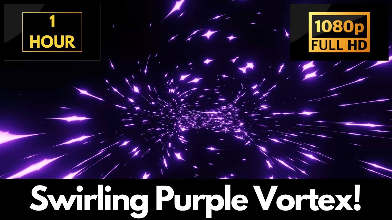 Swirling Purple Vortex of Stars – 1 HOUR LOOP Satisfying Background ...