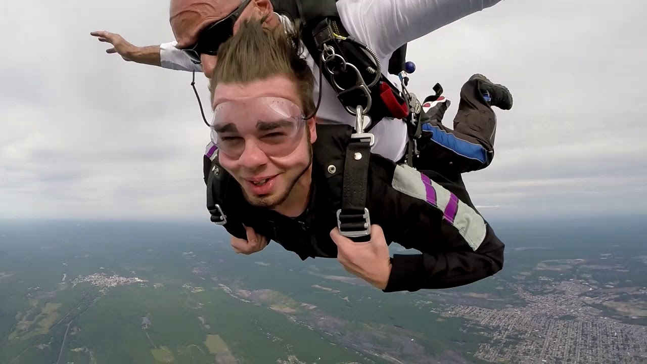 Adam Lahr's Tandem skydive in Northeast PA! - YouTube