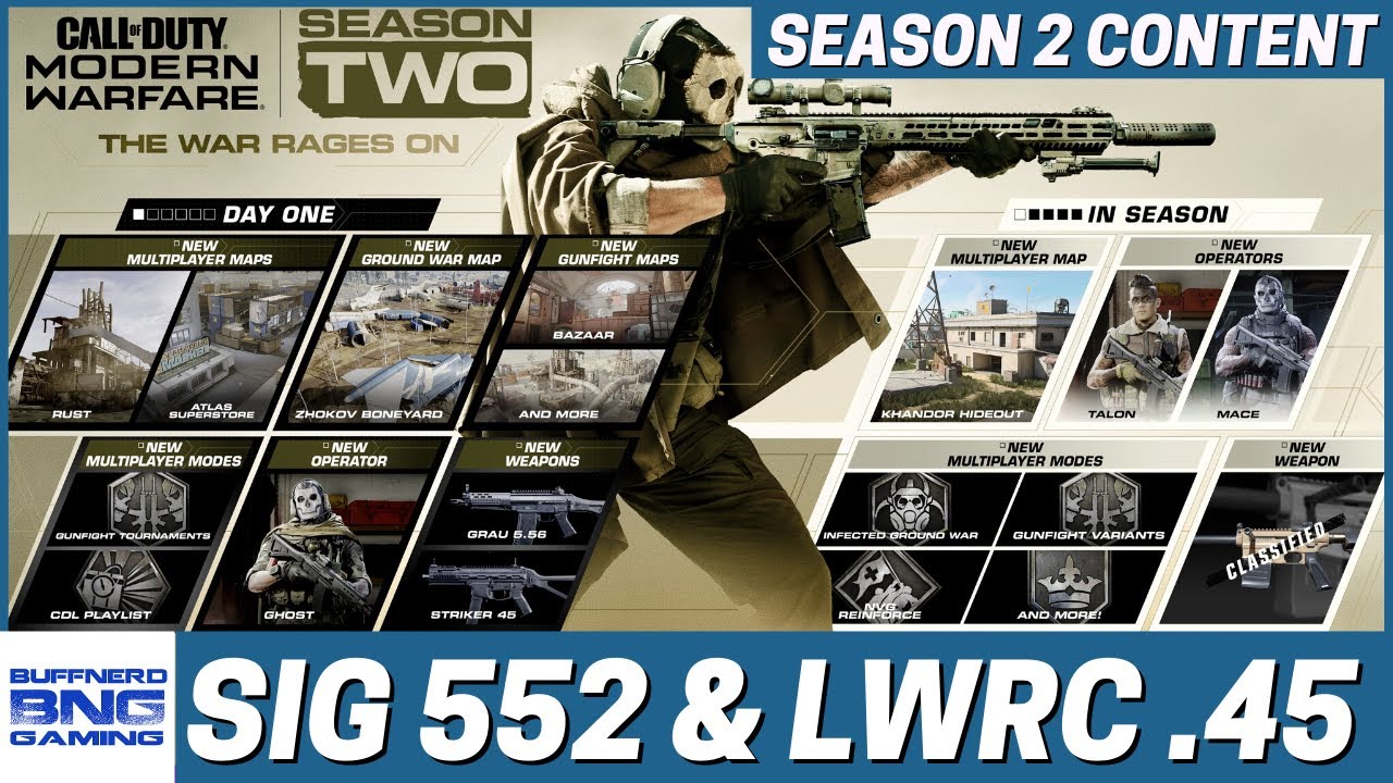 Season 2 New Maps, Operators, SIG 552 & LWRC SMG 45 - Call Of Duty ...