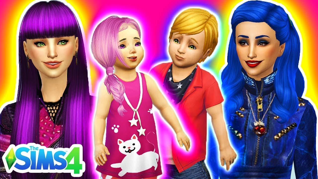 DESCENDANTS 2 Sims 4 #38 MAL AND EVIE TODDLER PLAYDATE Disney's ...
