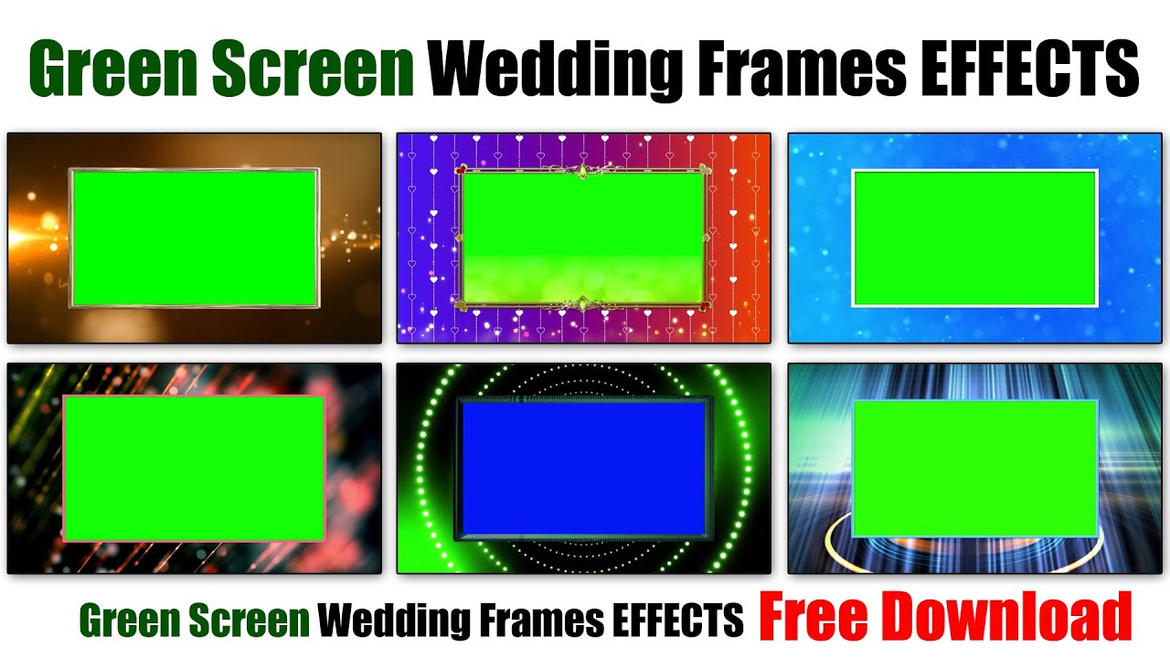 Green Screen Wedding Frames Effect Pack 02 - YouTube