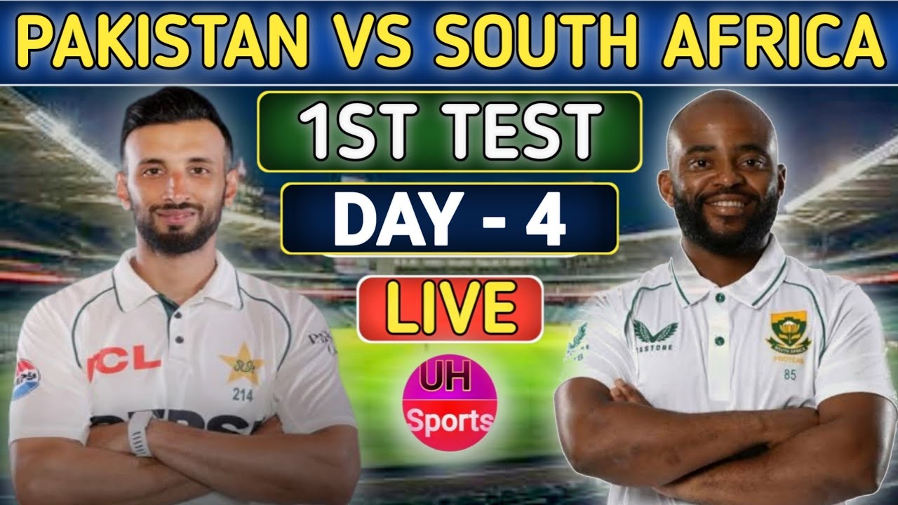 Pakistan vs South Africa Live - 1st Test Match Day 4 Commentary | PAK ...