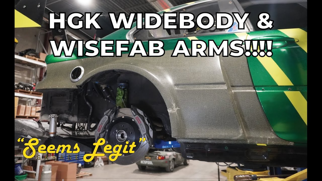 BMW E46 HGK Widebody and Wisefab Trailing Arm Install - YouTube