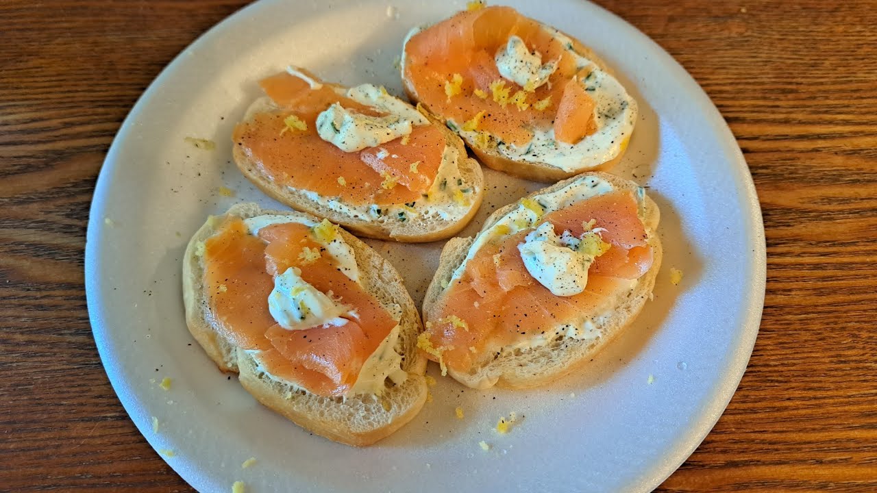 GROCERY HAUL + MAKING SMOKED SALMON CANAPES FOR LUNCH - YouTube