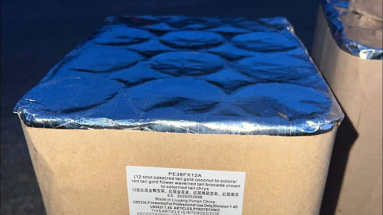 12 Shot 500g Brown Wrap Firework - YouTube