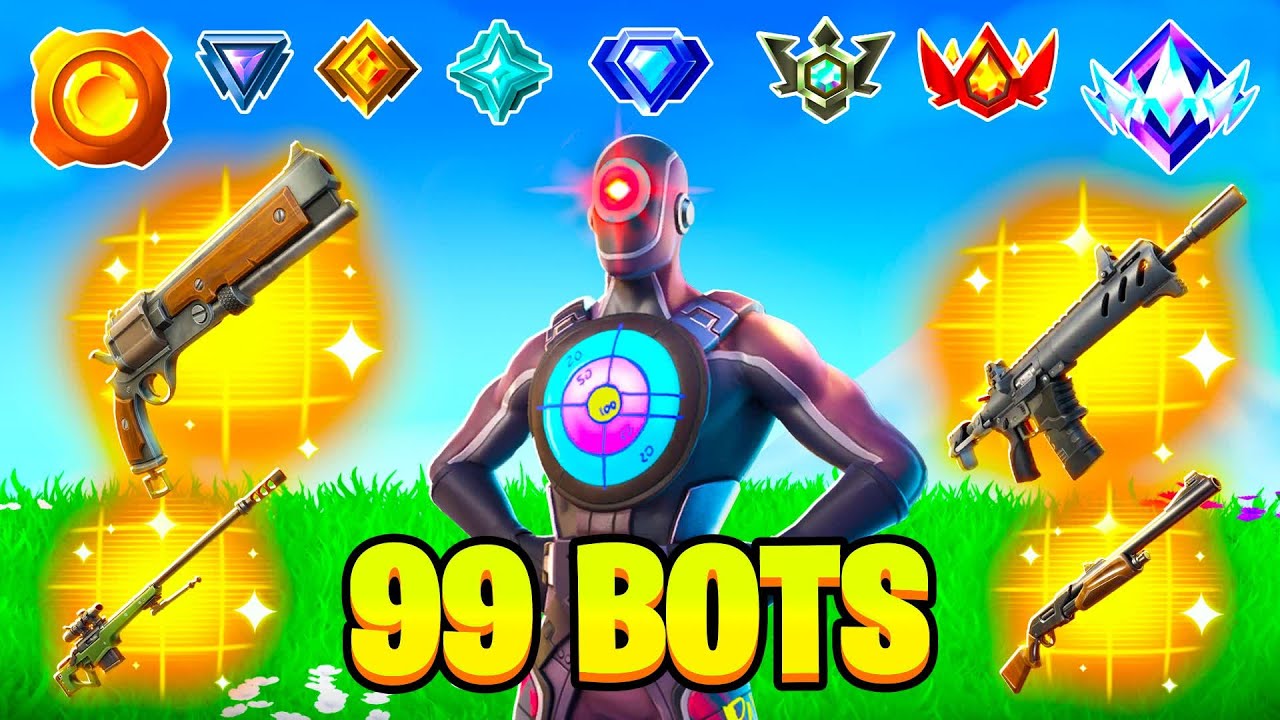 99 BOTS RANKED MAP FORTNITE CREATIVE - UFO, RANKED SYSTEM, ALL WEAPONS - YouTube