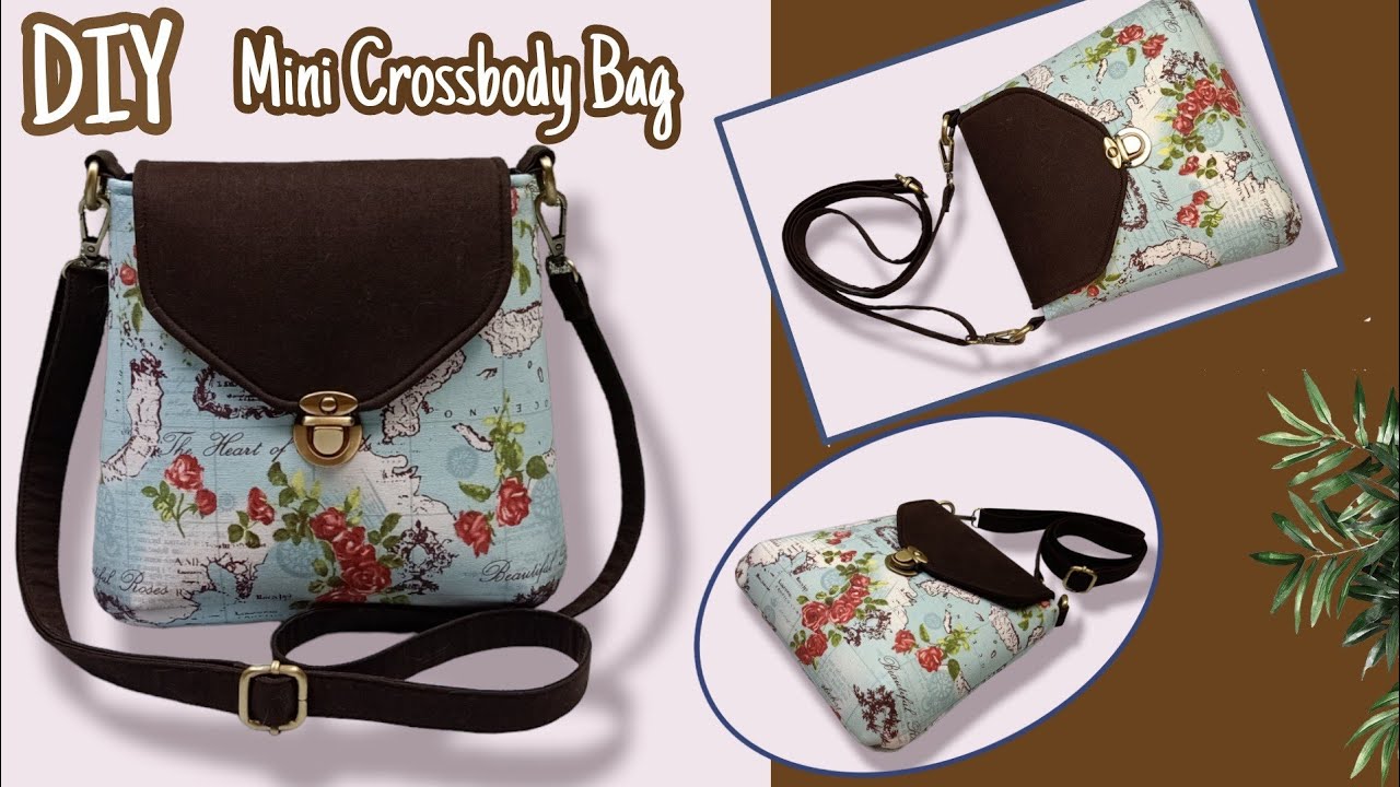 DIY Cara Membuat Tas/Mini Crossbody Bag Tutorial & Pattern - YouTube