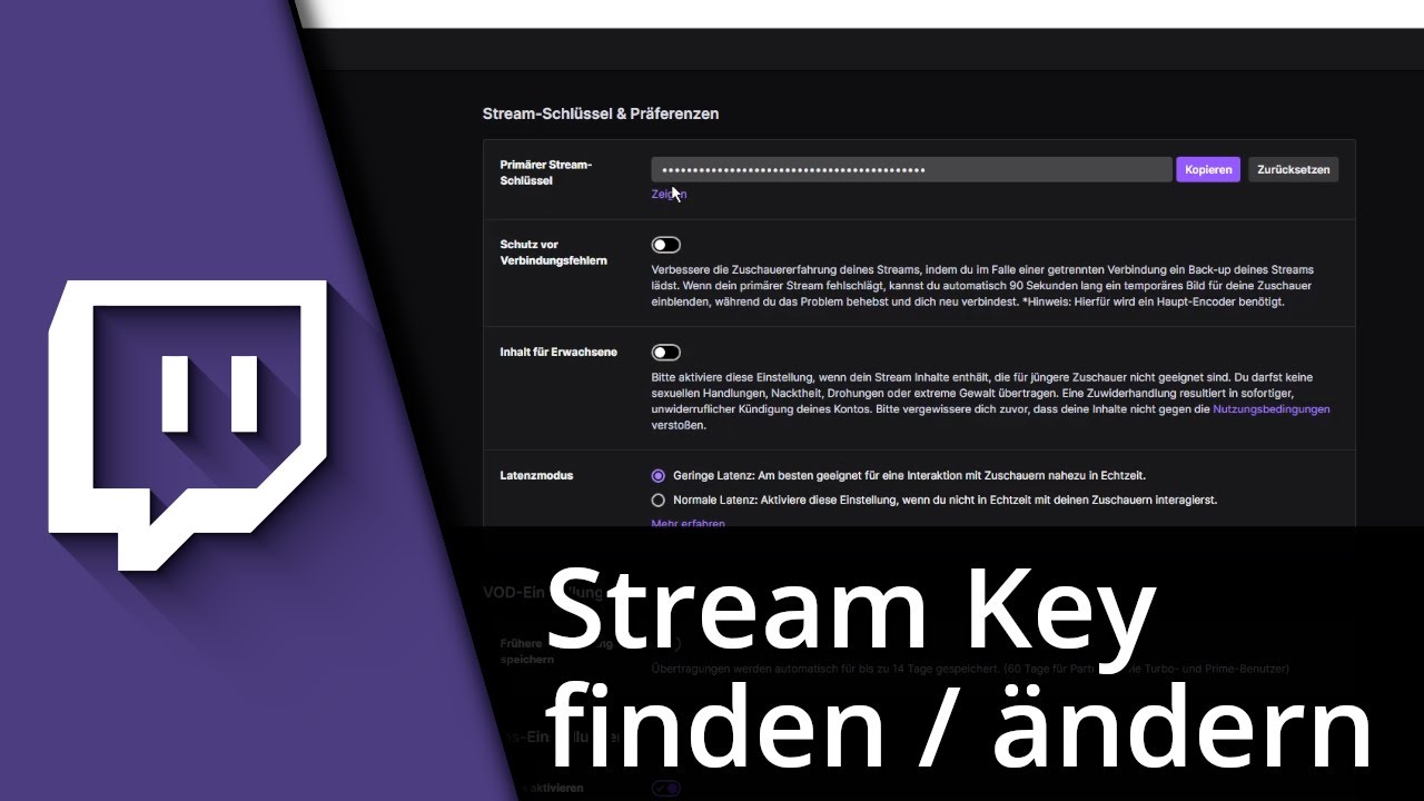 Twitch Stream Key finden | Stream Key ändern Tutorial - YouTube