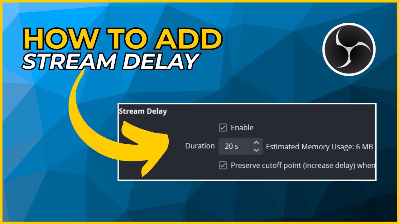 How to Add Stream Delay in OBS Studio - YouTube