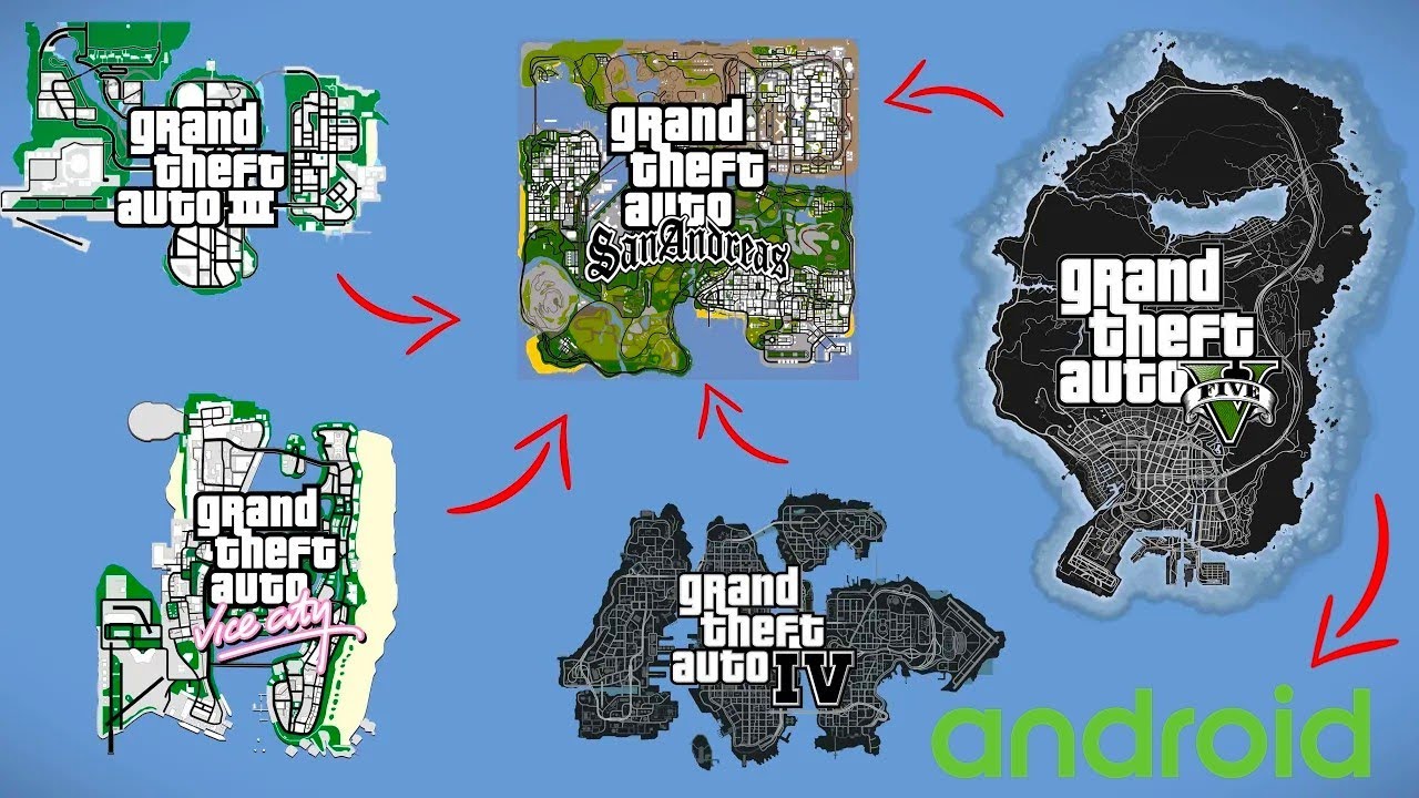 Visiting All GTA Maps In GTA San Andreas Android | (iOS, Android) 2024 ...