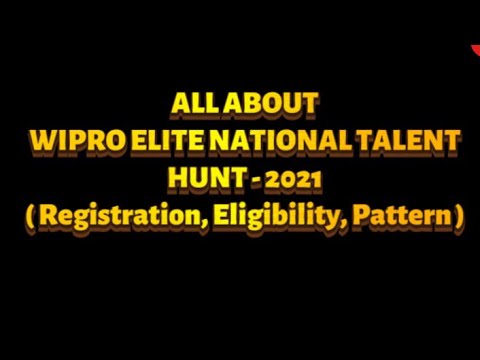 All about WIPRO ELITE NATIONAL LEVEL TALENT HUNT 2021 (NLTH ...