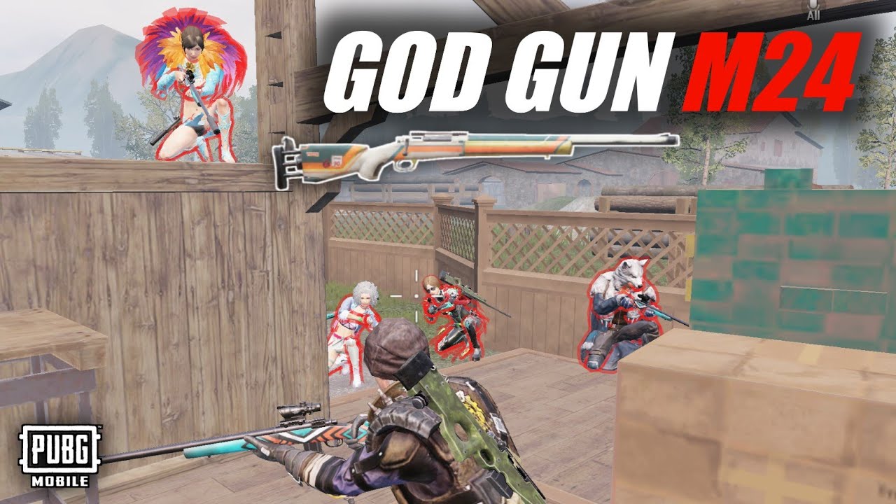 M24 IS GOD GUN 👑 • Using M24 Sniper Only Is Team Death Match • PUBG ...
