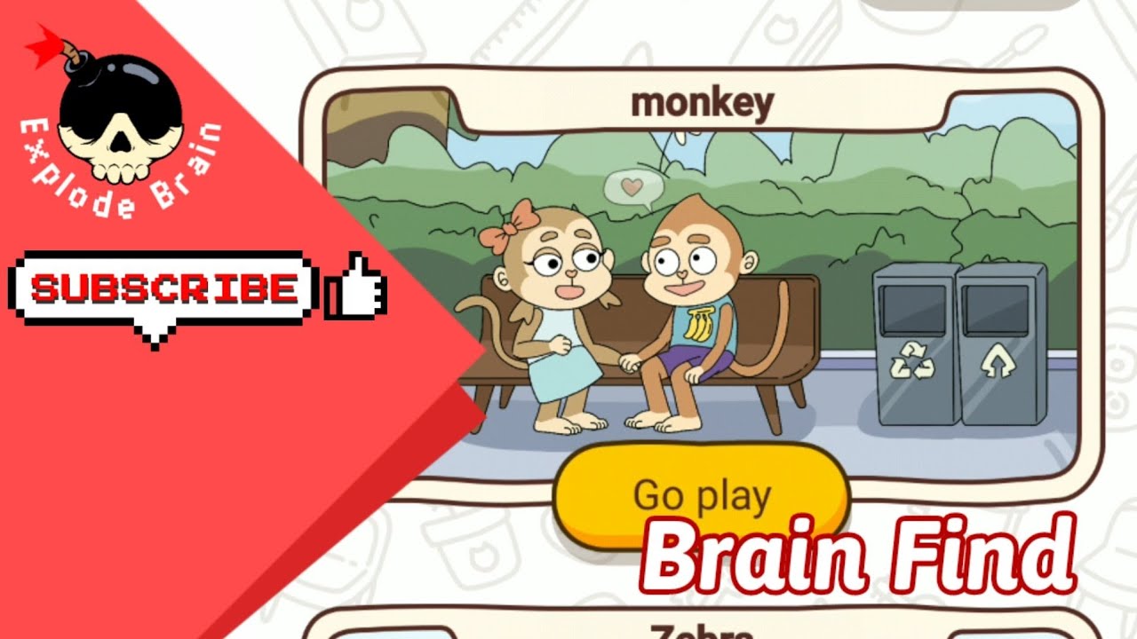 BRAIN FIND MONKEY CHALLENGE - YouTube
